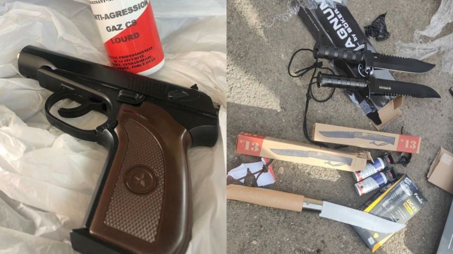 حجزُ مُسدس و غاز مُسيل للدموع بميناء بني انصار (صور) - آشكاين